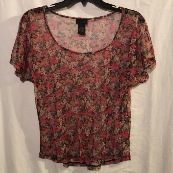 Wet Seal | Tops | Sheer Floral Top | Poshmark